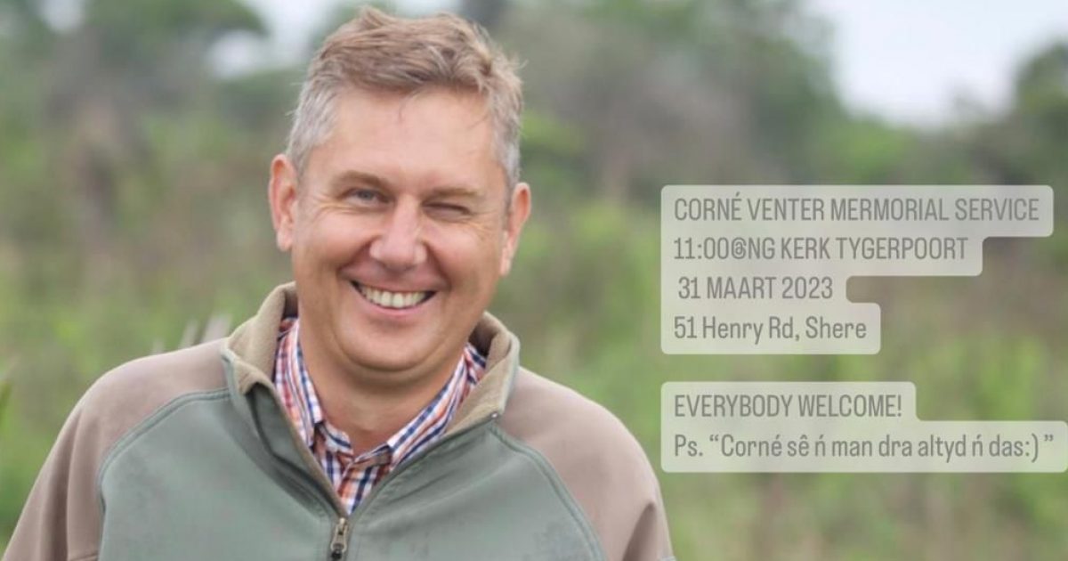 Vehicle industry mourns the passing of Corné Venter | Dealerfloor